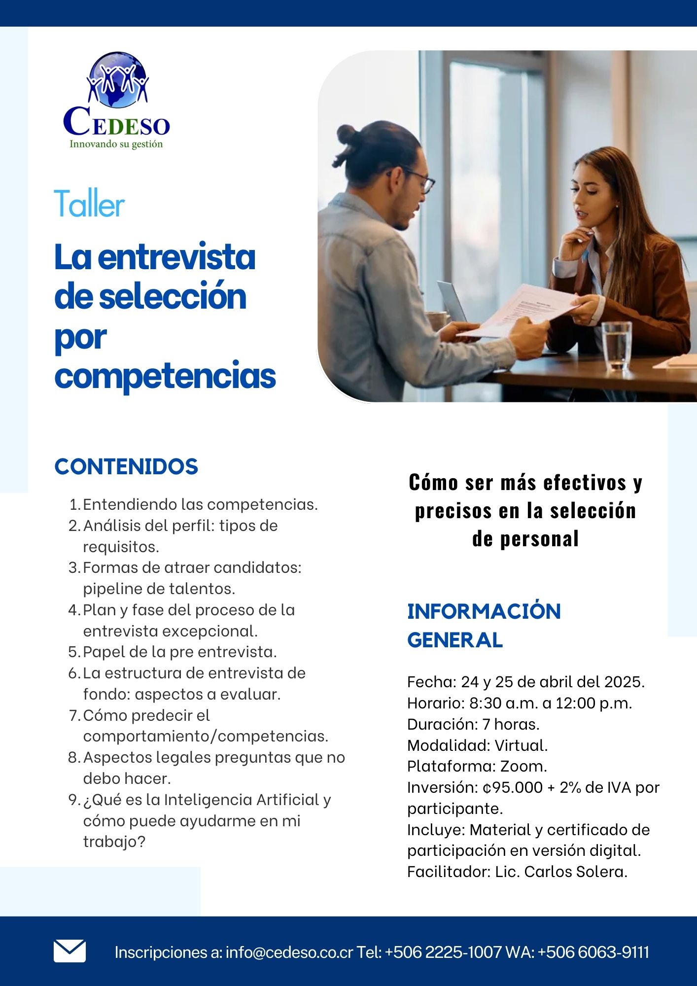 Cedeso - La entrevista de selección por competencias