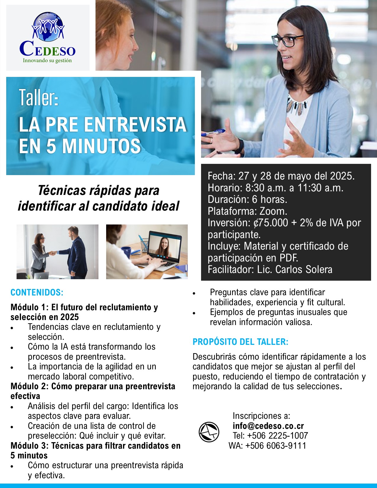 Cedeso - La pre entrevista en 5 minutos