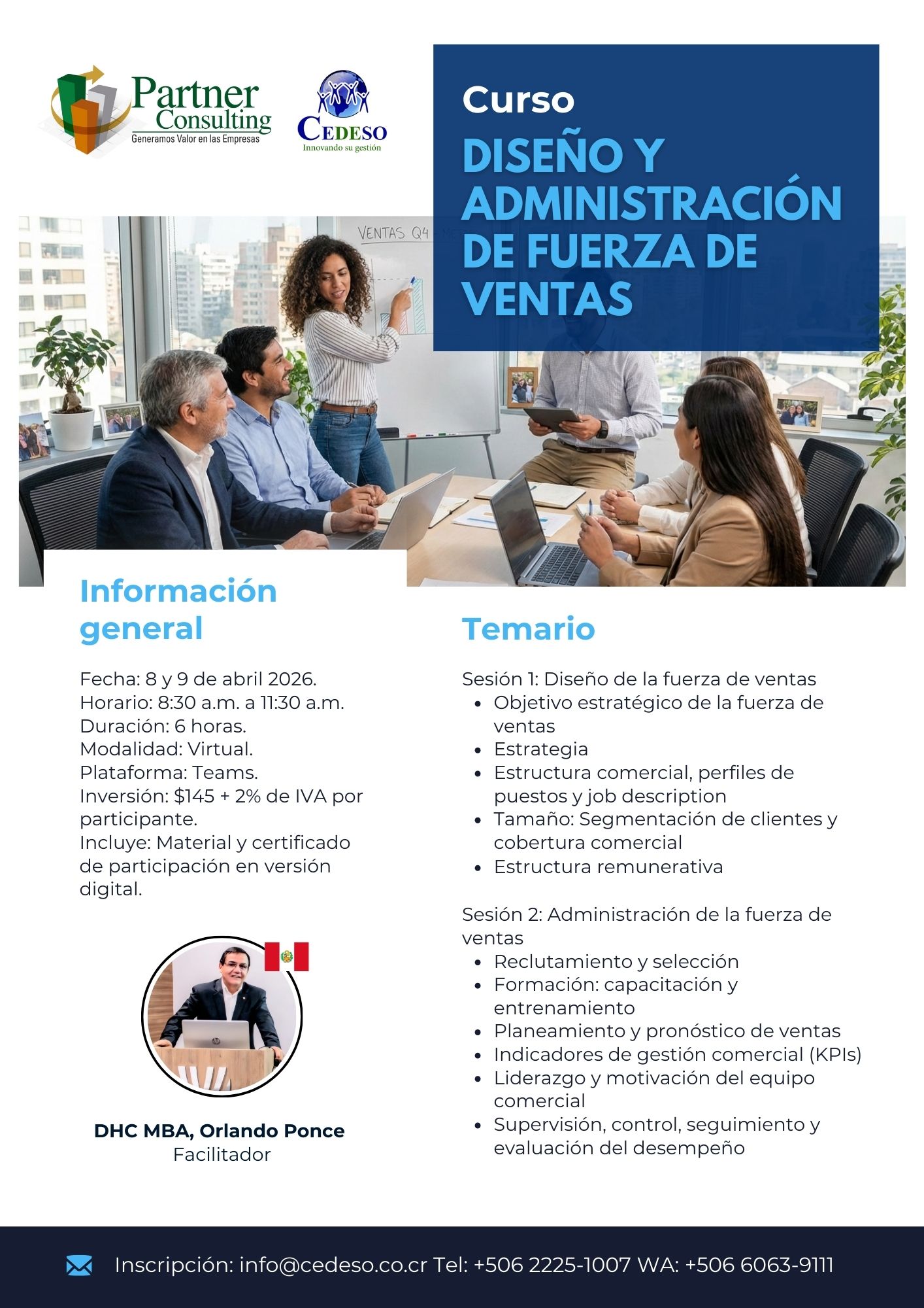 Cedeso - Diseño y administración de fuerza de ventas